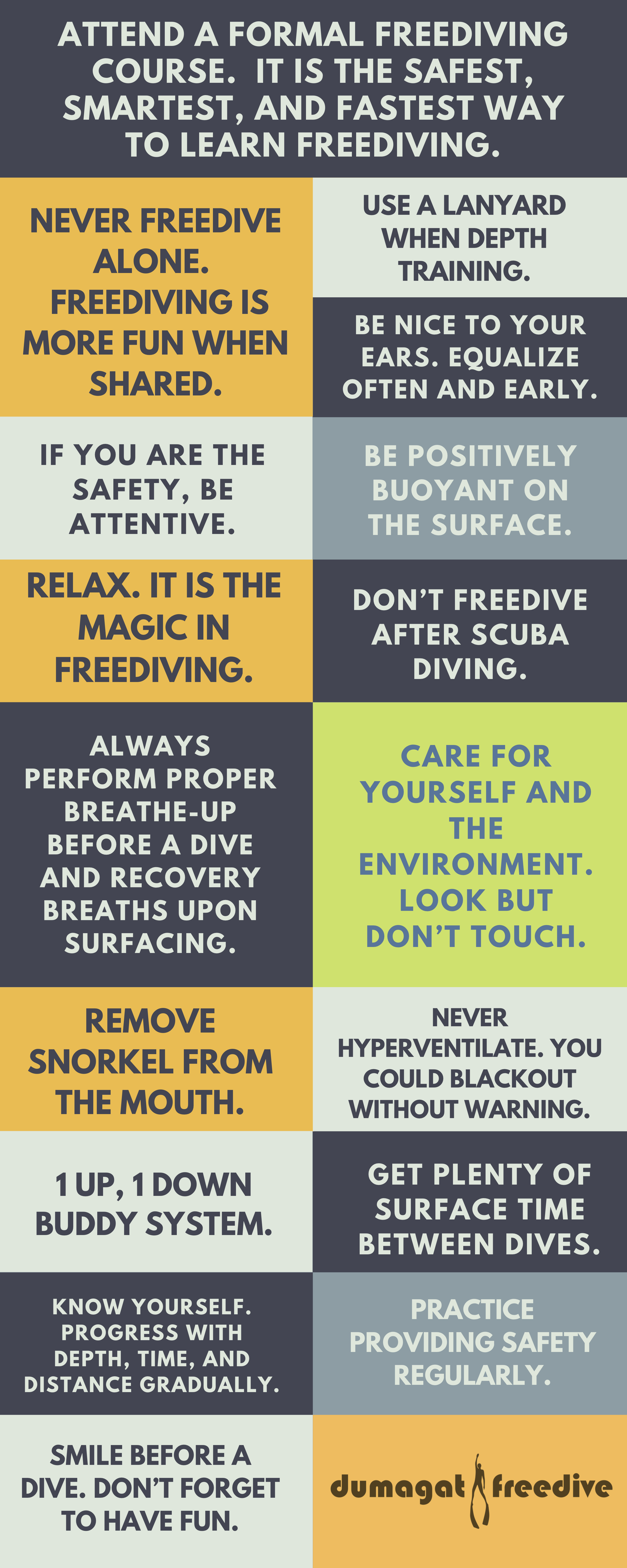 Freediving Safety Infographic | Dumagat Freedive International ...
